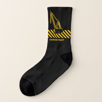 Construction Crane Socks | Zazzle