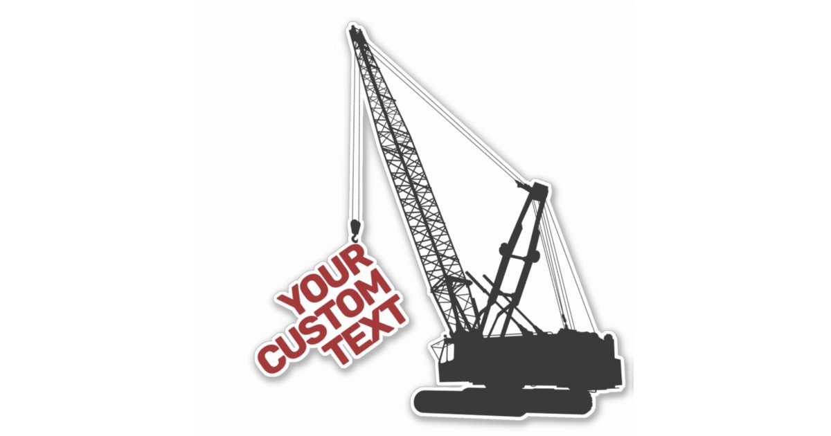 Construction Crane Sticker | Zazzle