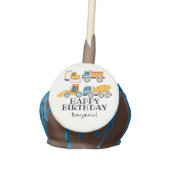 Construction Dump Trucks Vehicles Birthday Party Cake Pops | Zazzle