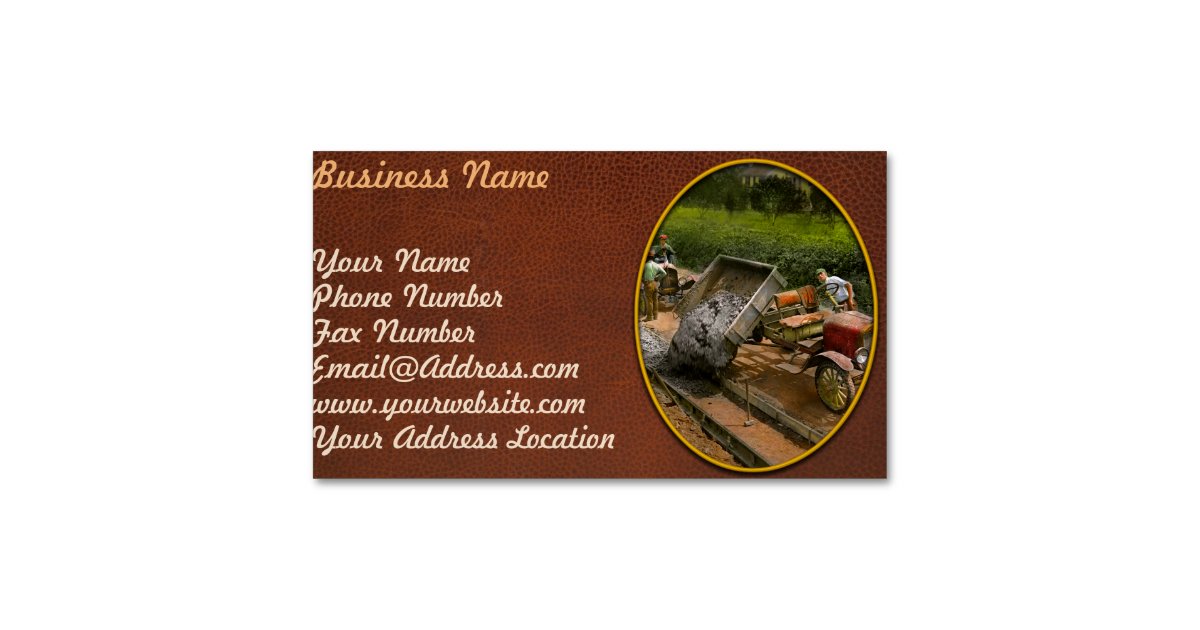 Construction - Dumping made easy 1925 Magnetic Business Card | Zazzle