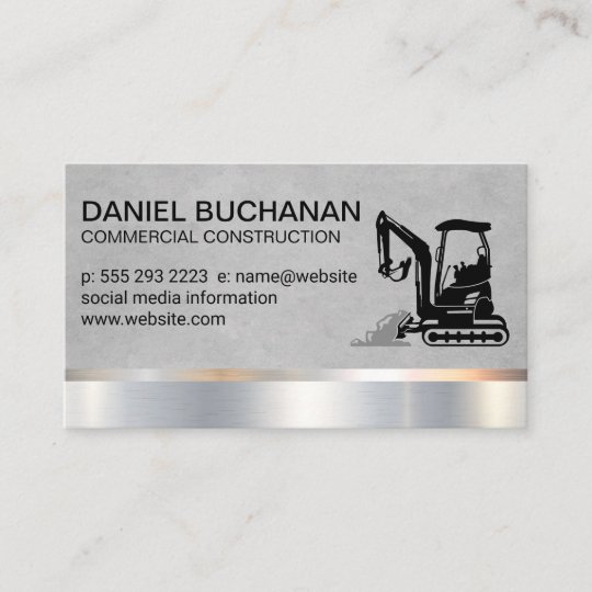 Construction | Earth Digger | Dozer Business Card | Zazzle.com