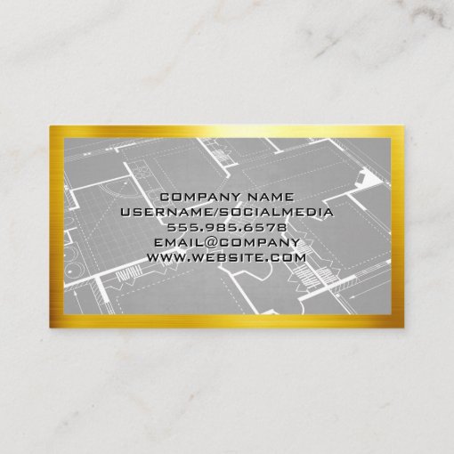 Construction Earth Mover Logo | Blueprint Business Card | Zazzle