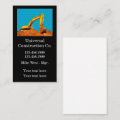 Construction Earth Moving Excavation Business Card | Zazzle