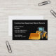 Construction Equipment Rental Business Card | Zazzle