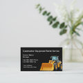 Construction Equipment Rental Business Card | Zazzle