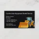 Construction Equipment Rental Business Card | Zazzle