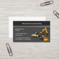 Construction Equipment Rental Services Business Card | Zazzle