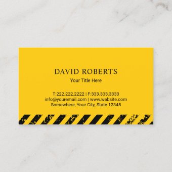 Construction Excavator Heavy Equipment Operator Business Card | Zazzle