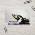 Construction Excavator Plant Operator Metal Business Card | Zazzle