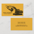 Construction Excavator Plant Operator Plain Gold Business Card | Zazzle
