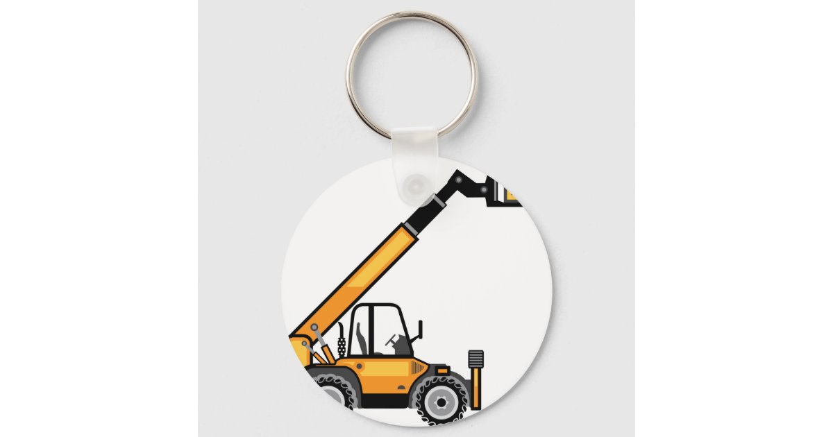 Construction Forklift Keychain | Zazzle
