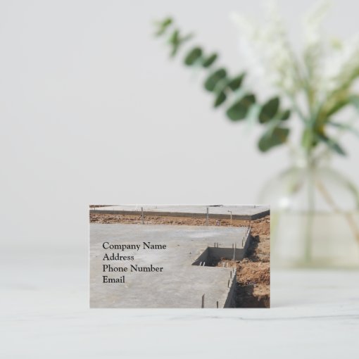 Construction Foundation Business Card | Zazzle