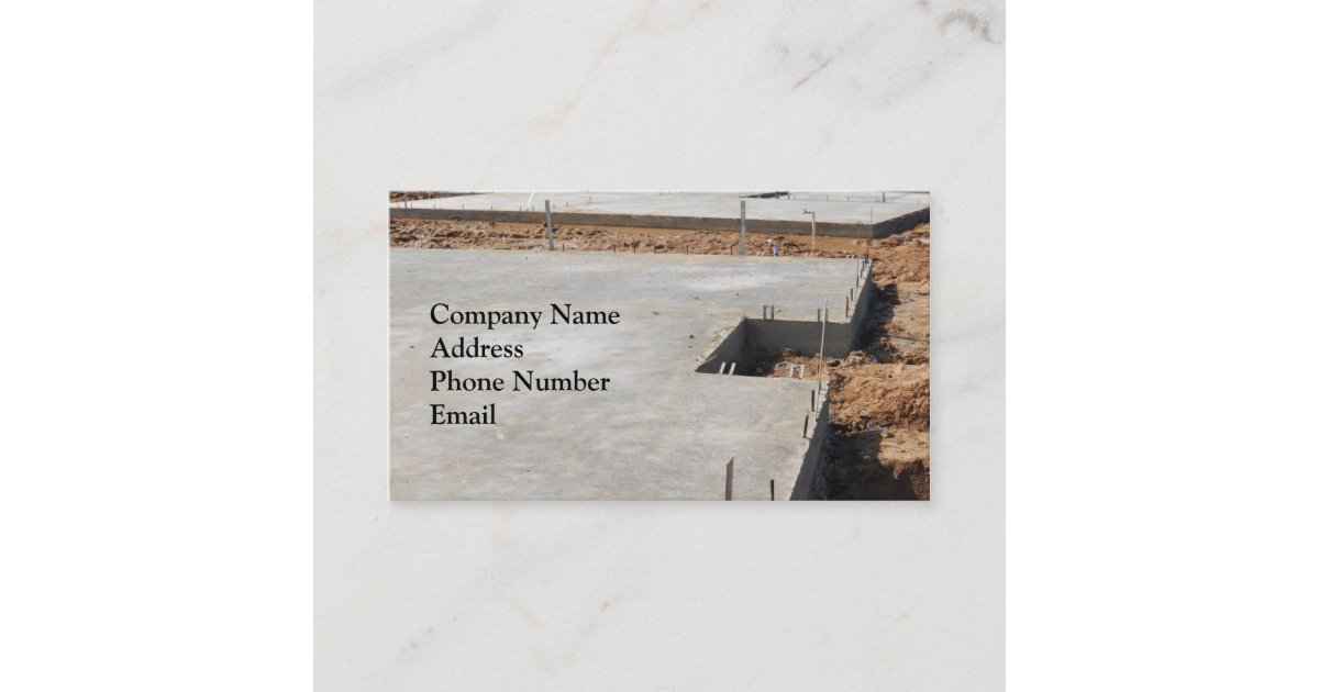 Construction Foundation Business Card | Zazzle