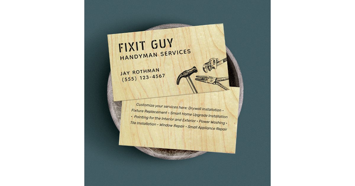 Construction Handyman Tools, Home Improvement Business Card | Zazzle