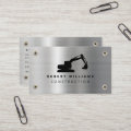 Construction Heavy Equipment Operator Metal Modern Business Card | Zazzle