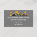 Construction Heavy Equipment Rental Business Card | Zazzle
