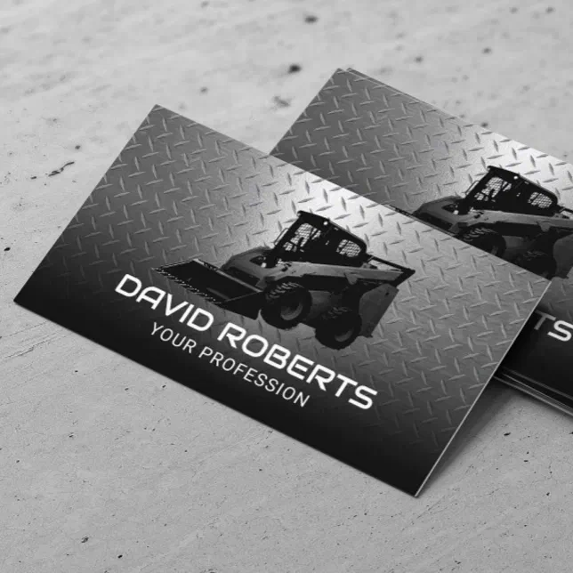 Construction Heavy Equipment Skid Steer Operator Business Card | Zazzle