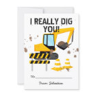 Construction Kids Classroom Valentine Day Card | Zazzle