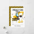 Construction Kids Classroom Valentine Day Card | Zazzle