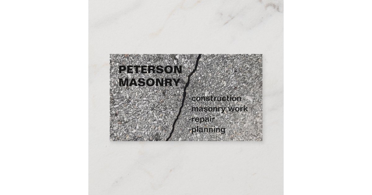 Construction - Masonry Business Card | Zazzle
