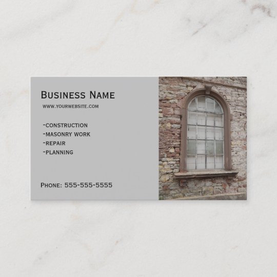Construction - Masonry Business Card | Zazzle.com