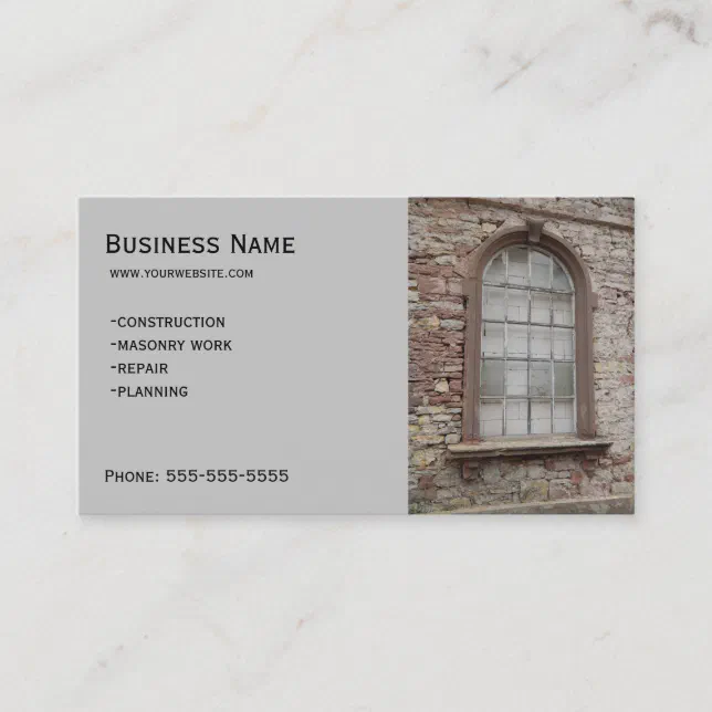 Construction - Masonry Business Card | Zazzle