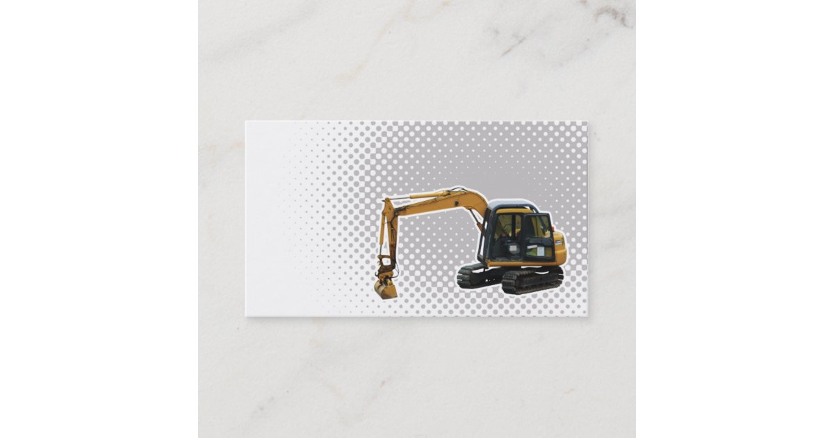 construction mechanical digger businesscard business card | Zazzle