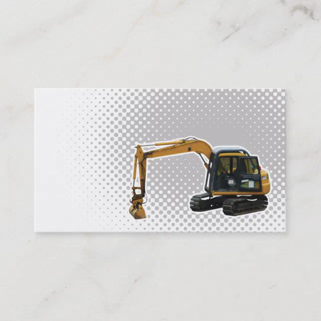 construction mechanical digger businesscard business card | Zazzle
