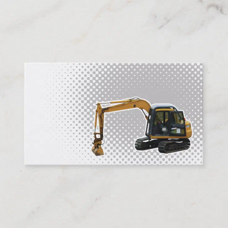 construction mechanical digger businesscard business card | Zazzle