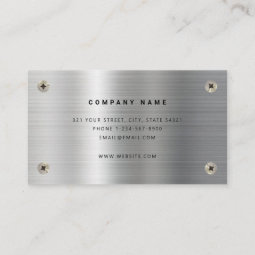 Construction Metal QR Code Business Card | Zazzle