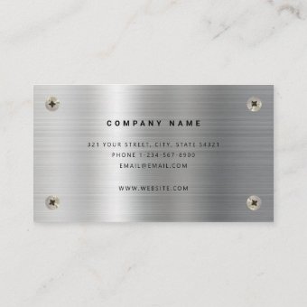 Construction Metal QR Code Business Card | Zazzle