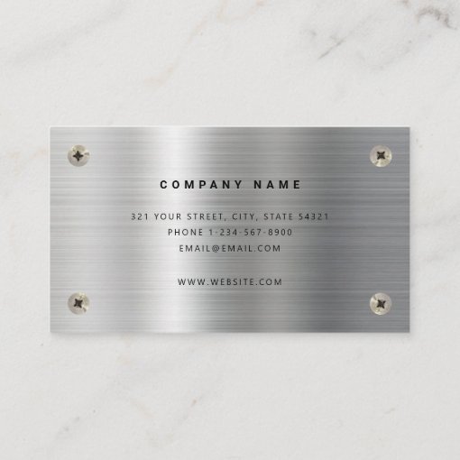 Construction Metal QR Code Business Card | Zazzle