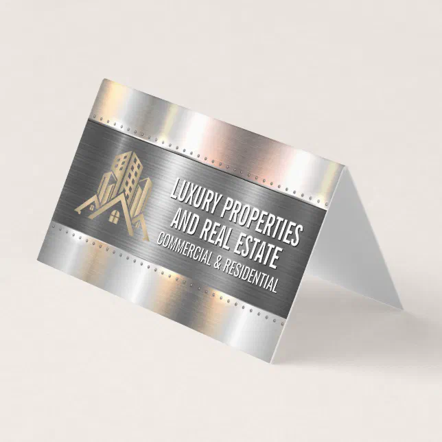 Construction Metal Rivets | Properties Logo Business Card | Zazzle