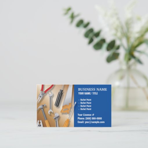 Construction or Handy Man Business Card | Zazzle