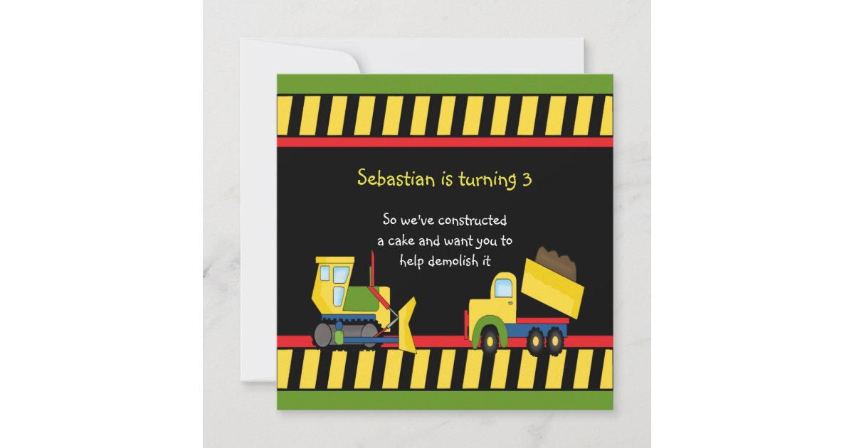 Construction Party Invitation | Zazzle