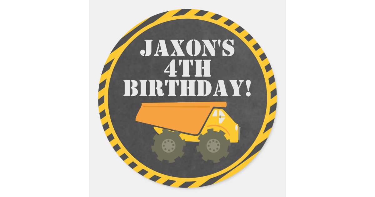Construction Party Stickers | Zazzle