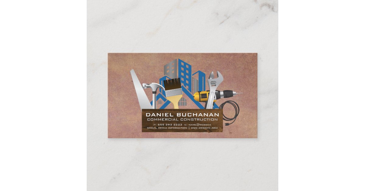 Construction Power Tools | Home Renovations Business Card | Zazzle