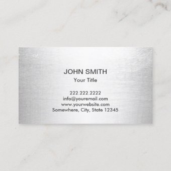 Construction Professional Metal & Stone Business Card | Zazzle