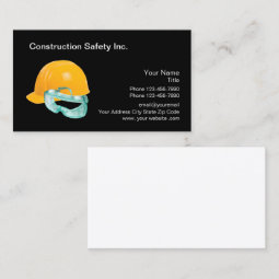 Construction Safety Equipment Business Card | Zazzle