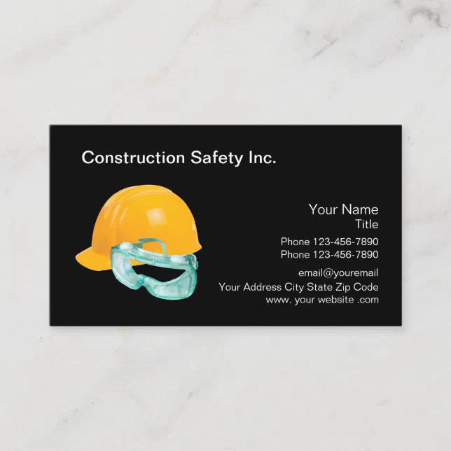 Construction Safety Equipment Business Card | Zazzle