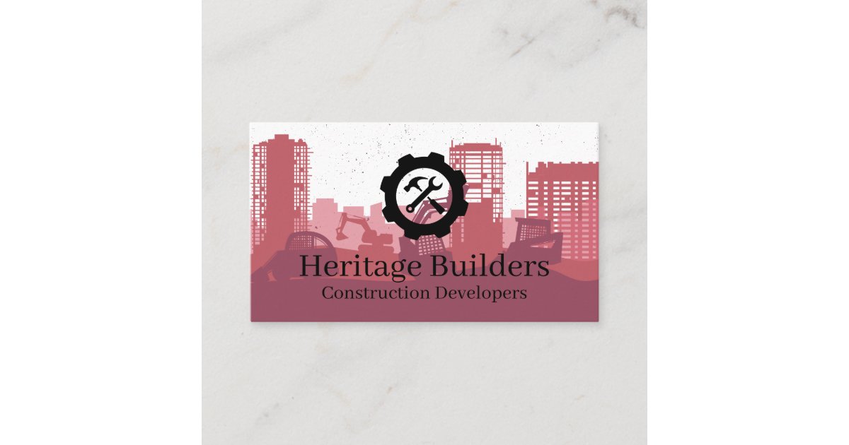 Construction Site | Builders Business Card | Zazzle