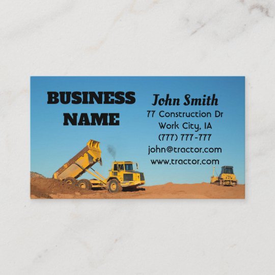 Construction Site Business Card | Zazzle.com