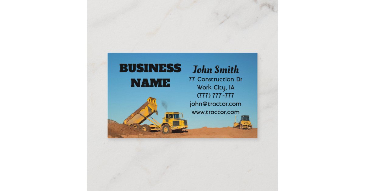 Construction Site Business Card | Zazzle
