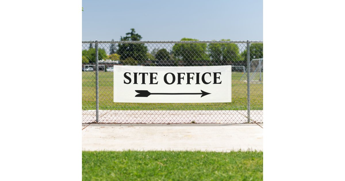 Construction Site Office Direction Wayfinding Sign | Zazzle