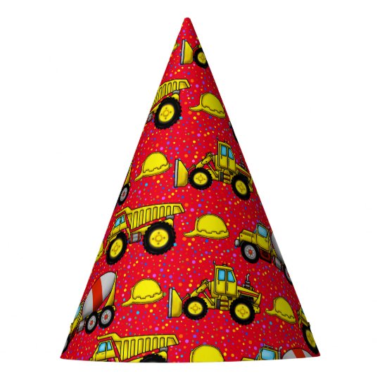 Construction Site Paper Party Hats | Zazzle.com