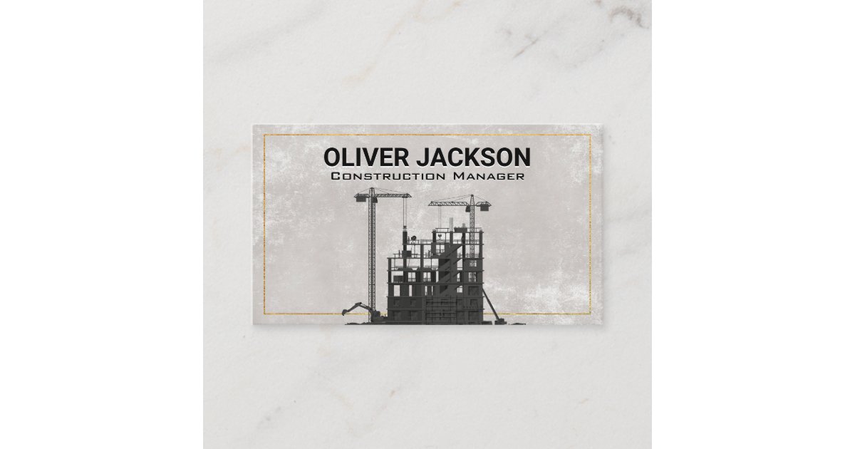 Construction Site | Scaffolding | Cranes Business Card | Zazzle