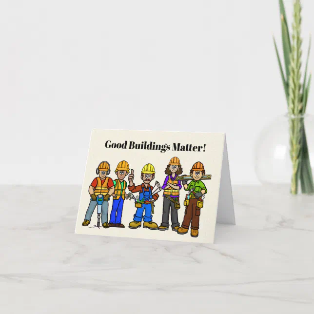 Construction Team Greeting Card | Zazzle