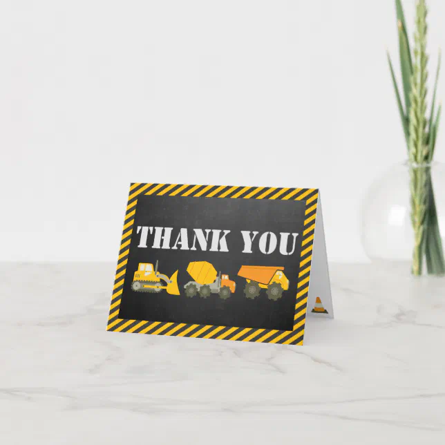 Construction Thank You Card | Zazzle