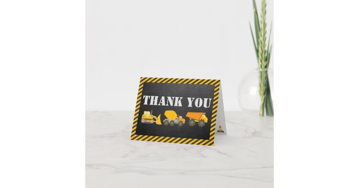 Construction Thank You Card | Zazzle