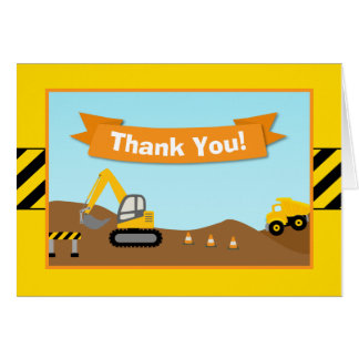 Construction Thank You Cards - Greeting & Photo Cards | Zazzle